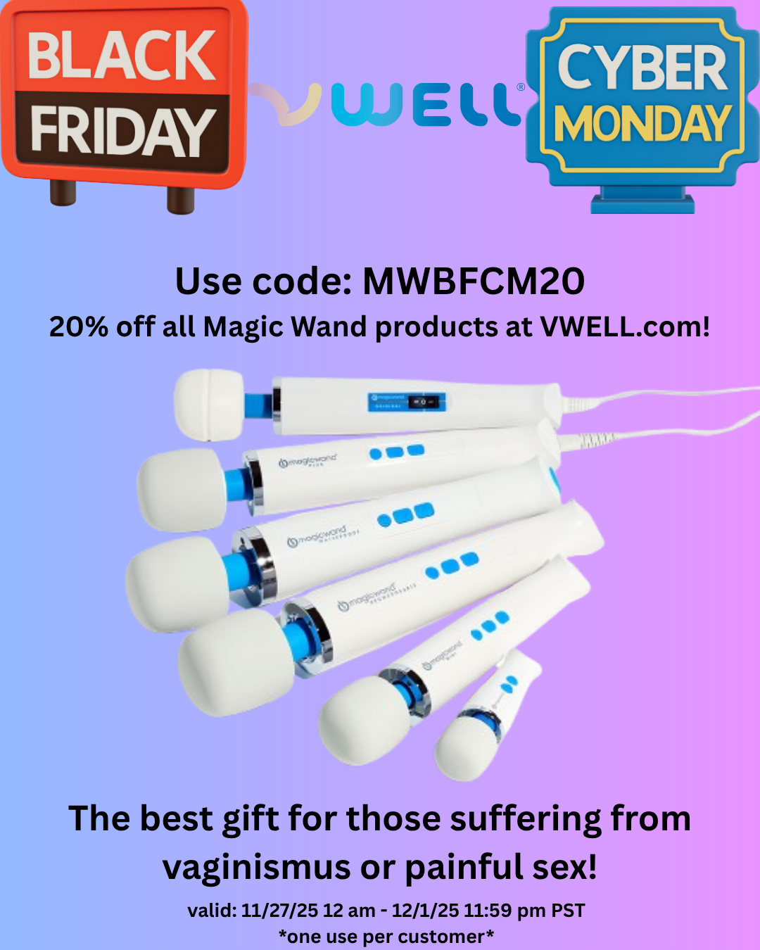 20% Off All Magic Wand Products! Limited Time Only! – VWELL